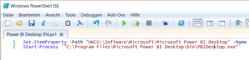 Set your Power BI Desktop language with PowerShell - thinkBI