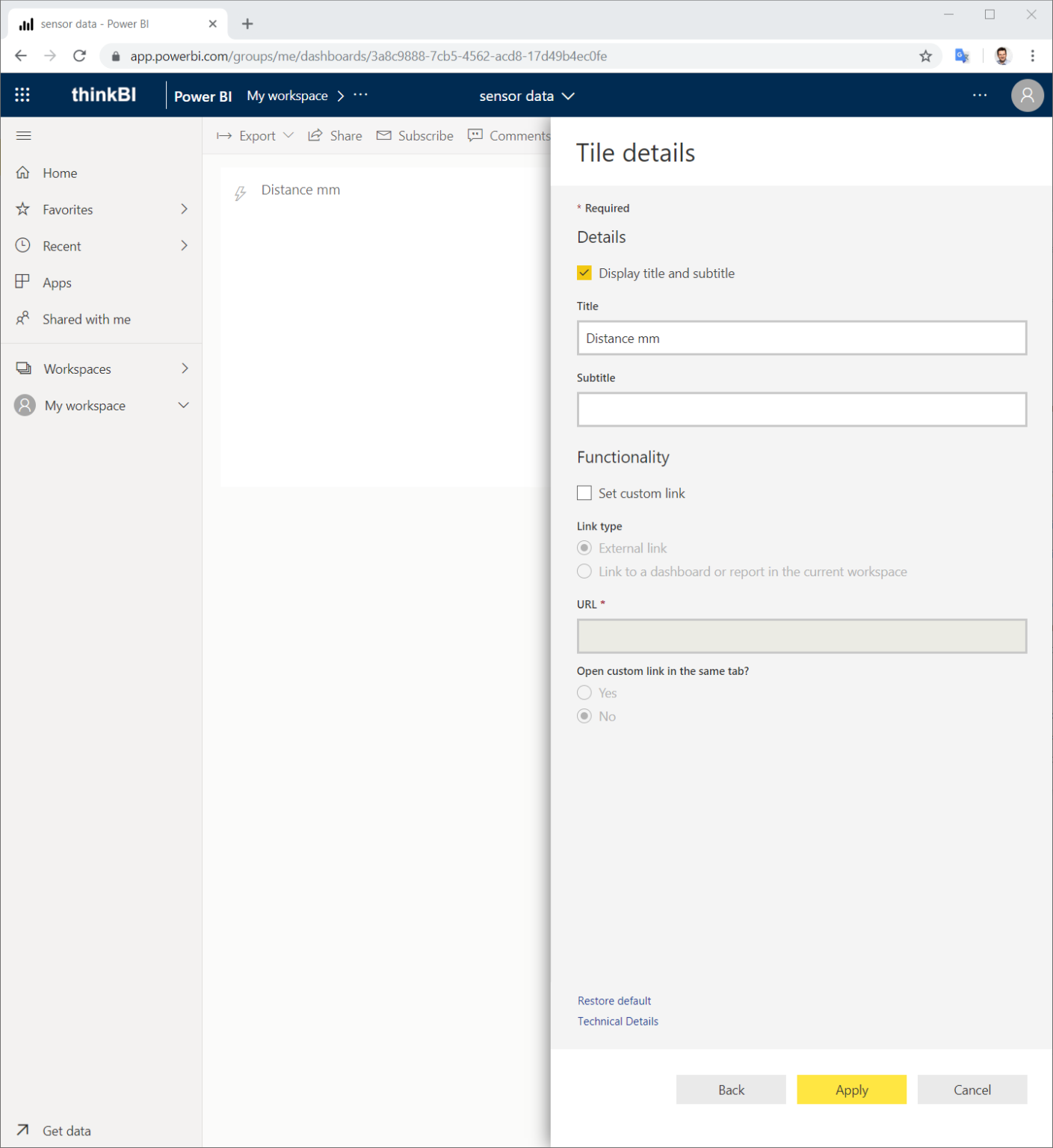 Streaming sensor data to Power BI - thinkBI