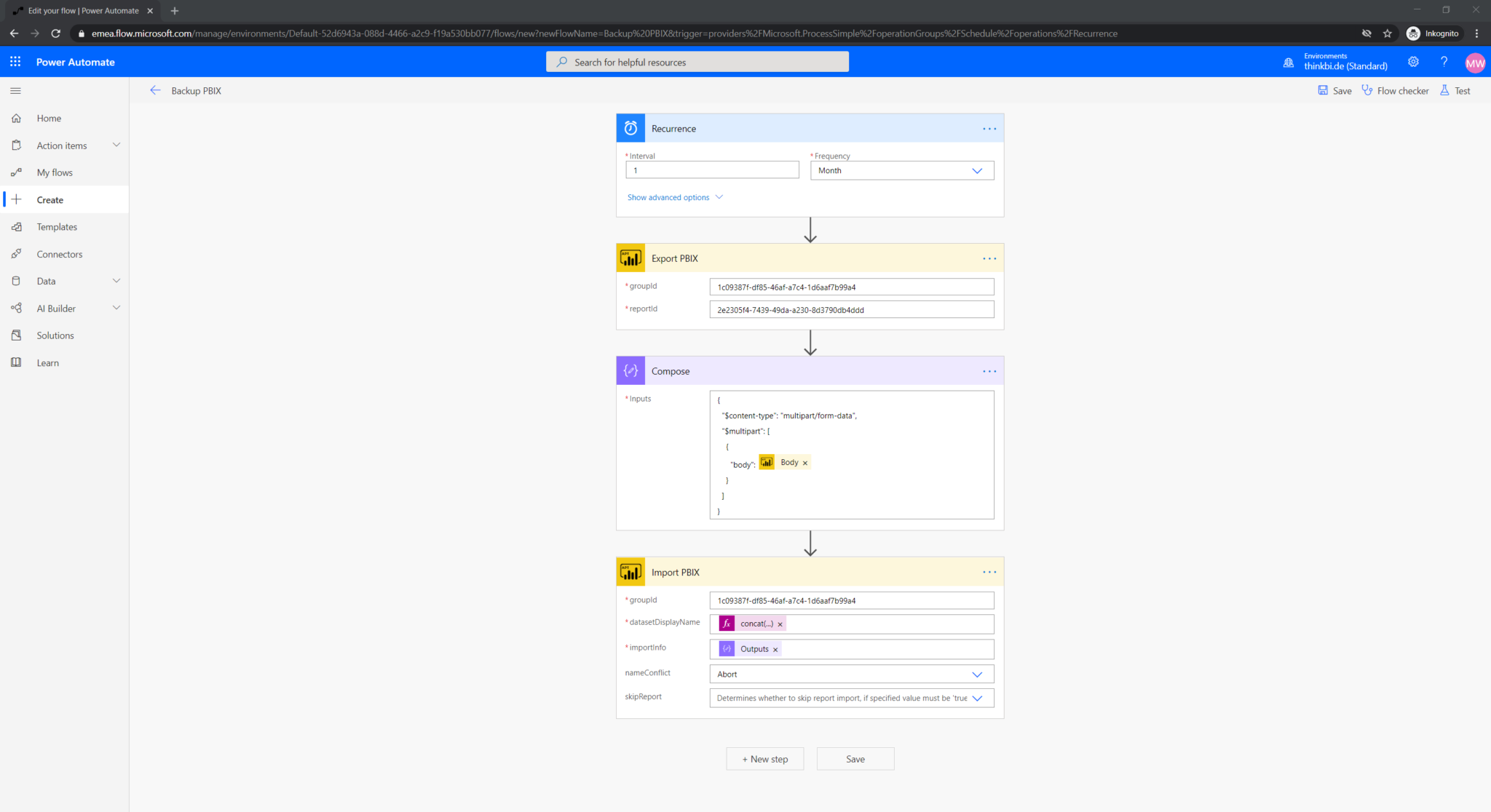 Archive Power BI Reports with Power Automate - thinkBI
